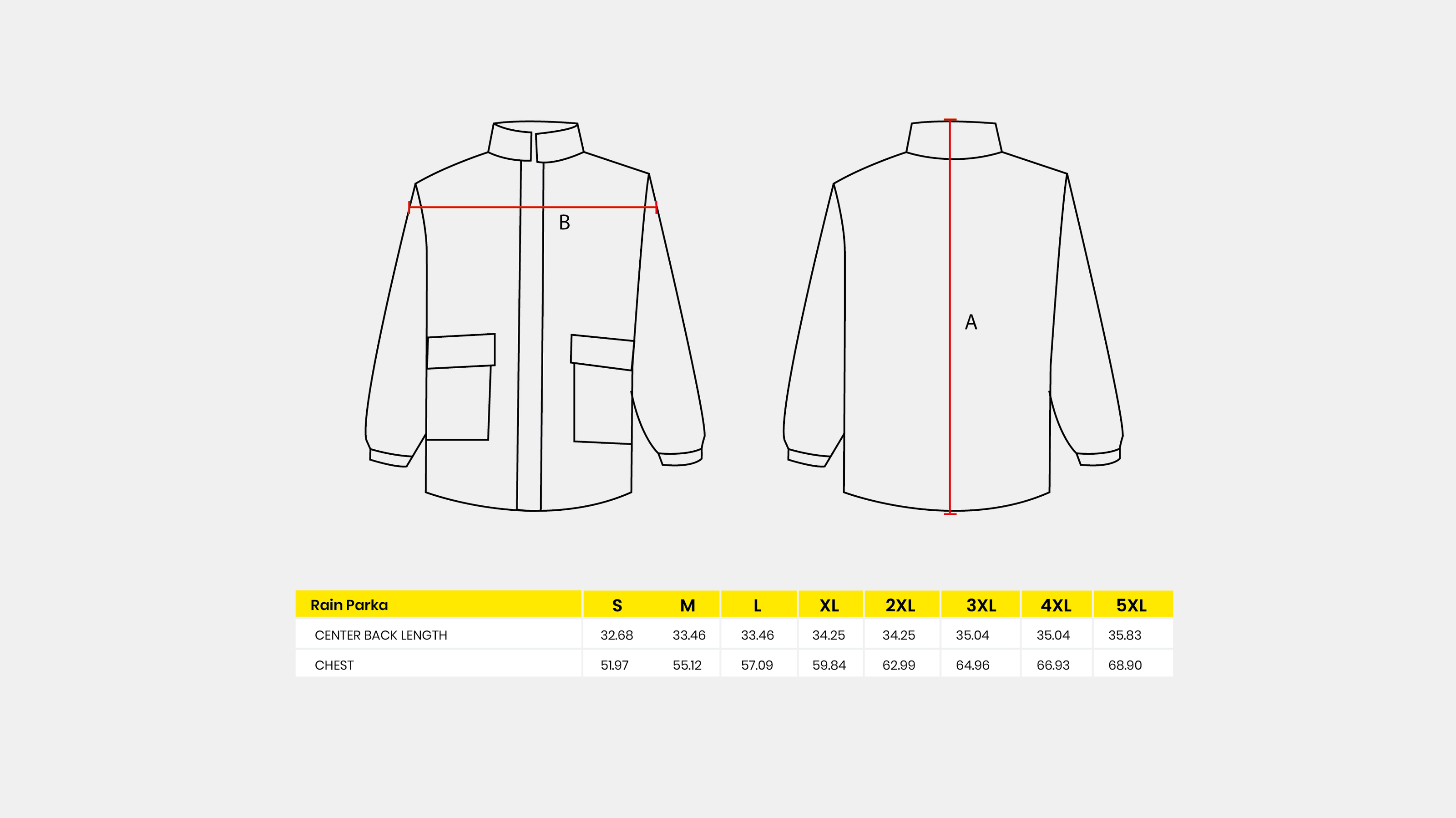 Size Chart - Parka